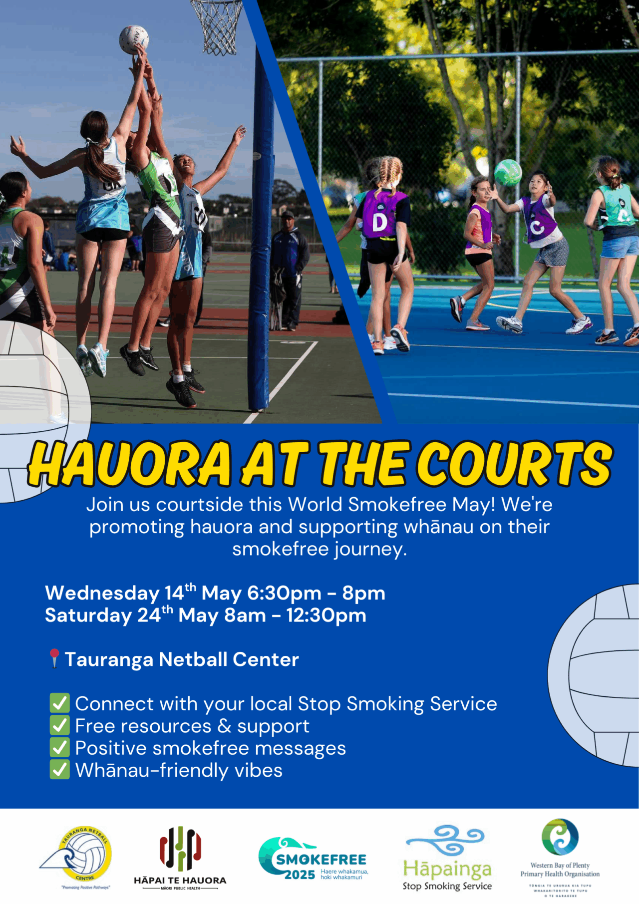 Hauora at the Courts | World Smokefree May